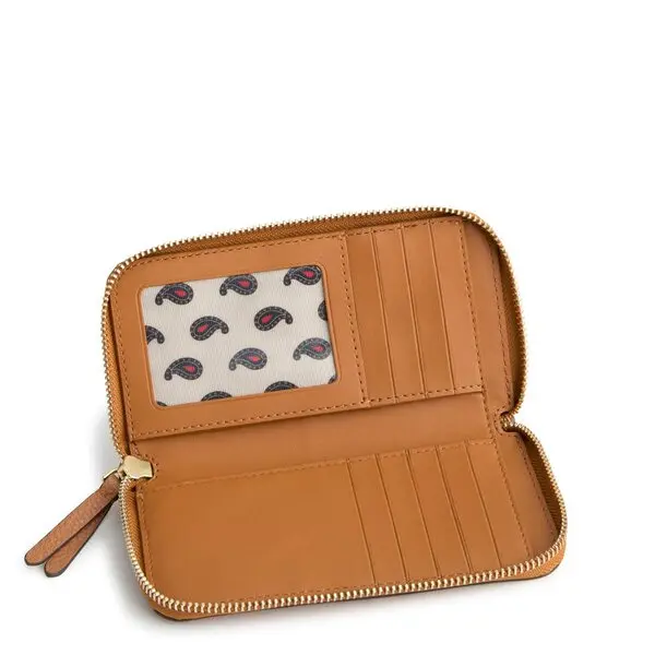 VERA BRADLEY Medium Continental Wallet In Roasted Pecan - Brown