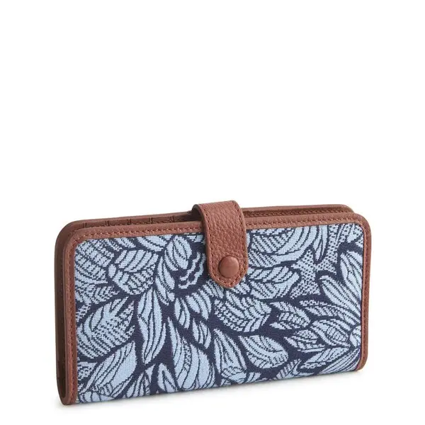 VERA BRADLEY Tab Wallet In Dahlia Dreams - Blue