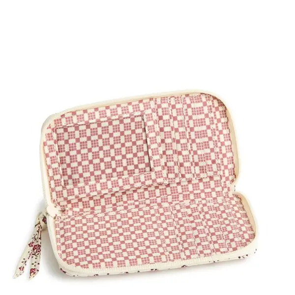 VERA BRADLEY Medium Continental Wallet In Rachel Ditsy - Red