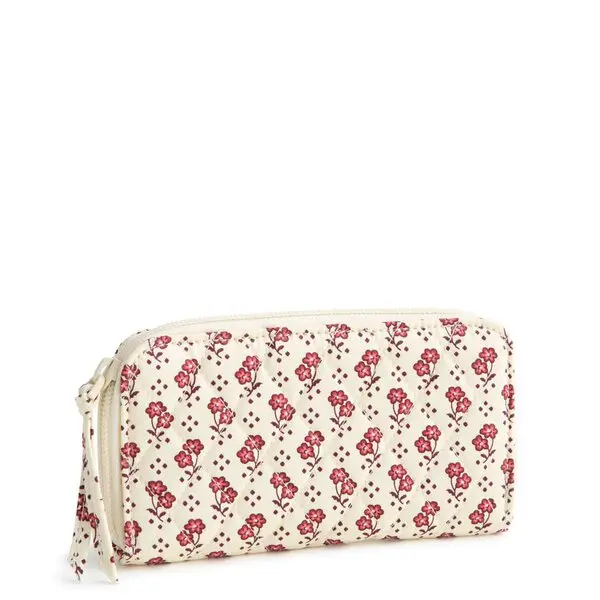 VERA BRADLEY Medium Continental Wallet In Rachel Ditsy - Red/blue