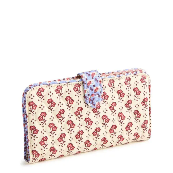 VERA BRADLEY Tab Wallet In Rachel Ditsy - Red/blue