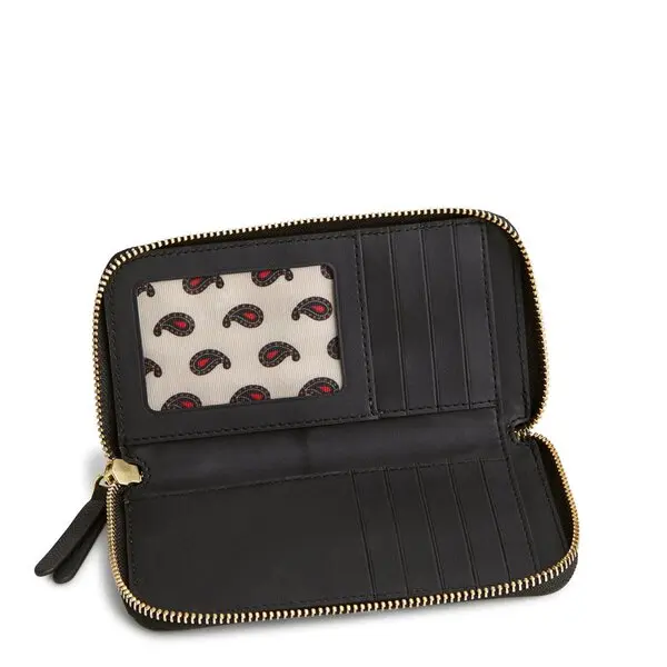 VERA BRADLEY Medium Continental Wallet In Moonless Night - Black
