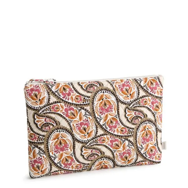 VERA BRADLEY Laptop Pouch In Blooming Paisley - Brown/pink