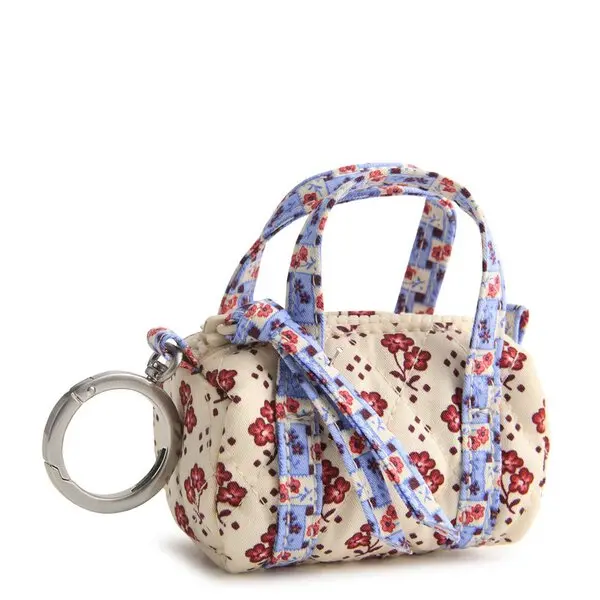 VERA BRADLEY Original Duffel Bag Charm Keychain - Red