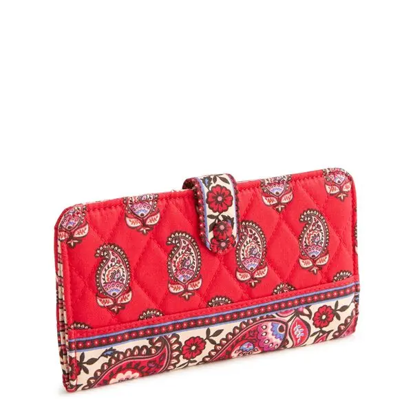 VERA BRADLEY Tab Wallet In Flowering Paisley Goji Berry - Red