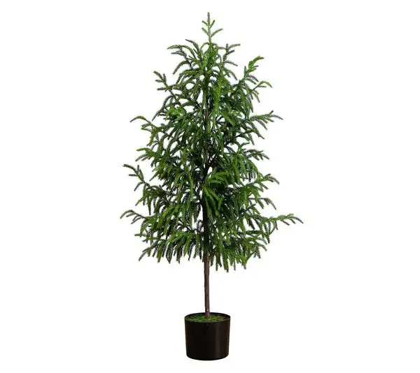 NEARLY NATURAL 4' Artificial Norfolk Pine Tree - One-color