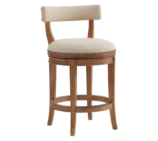 ALATERRE FURNITURE Henning Swivel Counter Heigh T Barstool - One-color