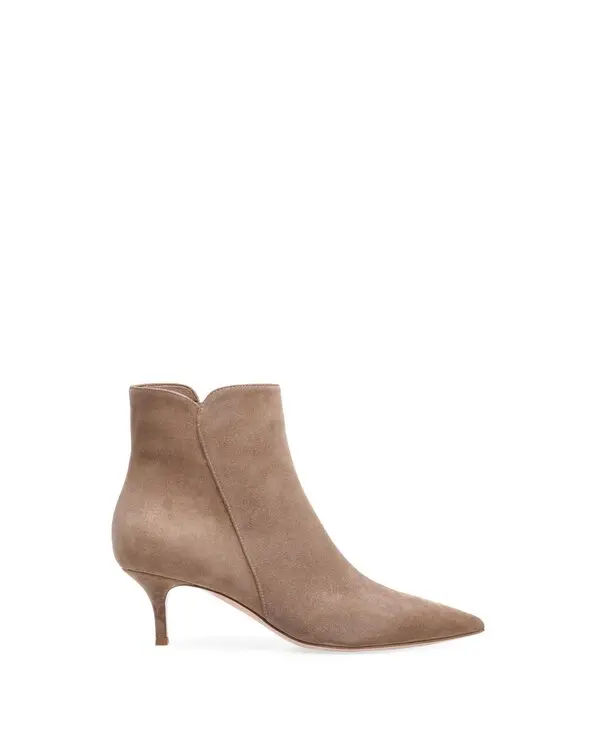 GIANVITO ROSSI Levy 55 Booties - Brown Leather