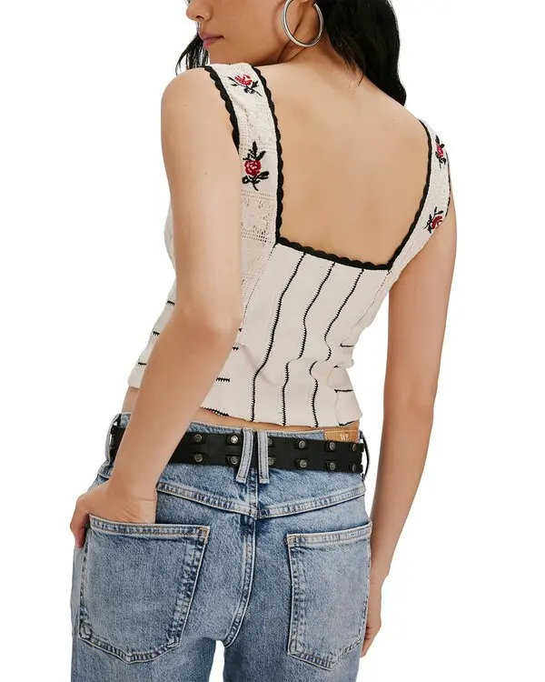 Free People Rosebud Knit Top