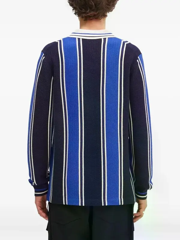 Filling Pieces Striped Polo-neck Sweater