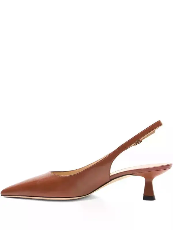 STUART WEITZMAN 35mm Sculpt Slingback Pointed-toe Pumps