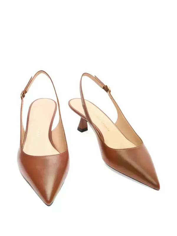 STUART WEITZMAN 35mm Sculpt Slingback Pointed-toe Pumps