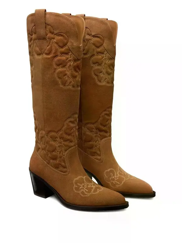 STUART WEITZMAN 70mm Felix Suede Boots - Brown