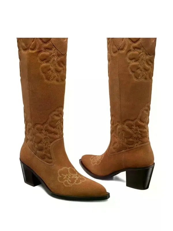 STUART WEITZMAN 70mm Felix Suede Boots - Brown