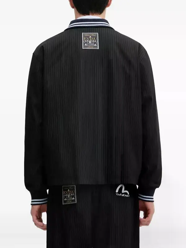 EVISU Pinstripe Varsity Jacket