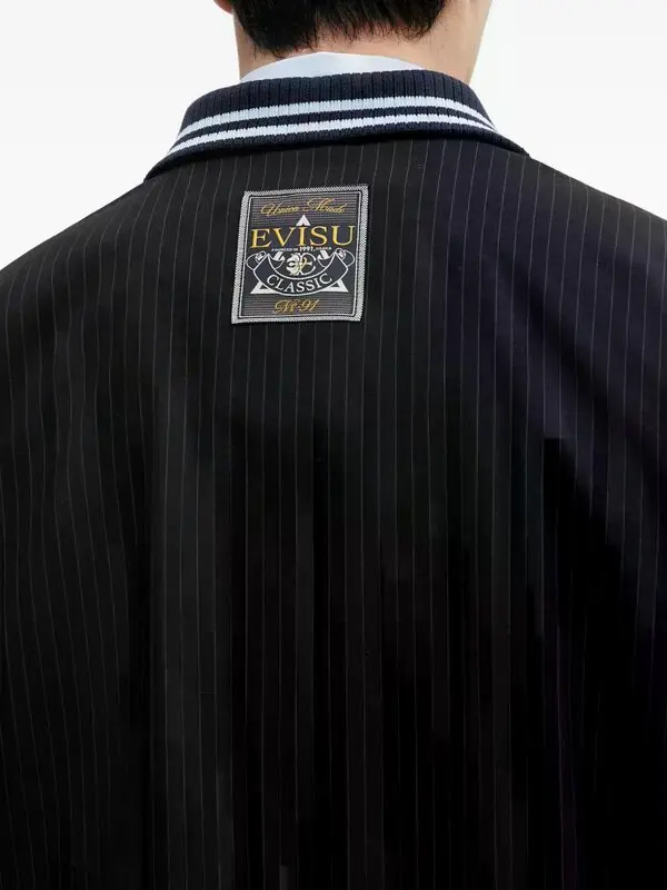 EVISU Pinstripe Varsity Jacket