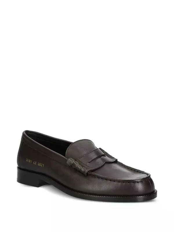 COMMON PROJECTS Penny Leather Loafers - Brown