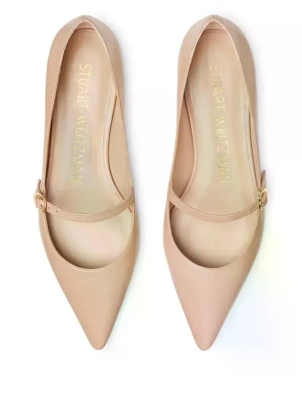 STUART WEITZMAN Emilia Pointed-toe Ballet Flats - Neutrals