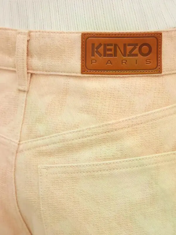 Kenzo Peonies Patch-pocket Jeans