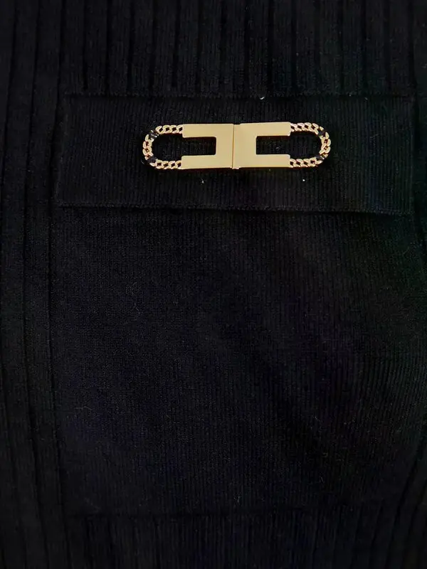 Elisabetta Franchi Ribbed Chain-embellished Top