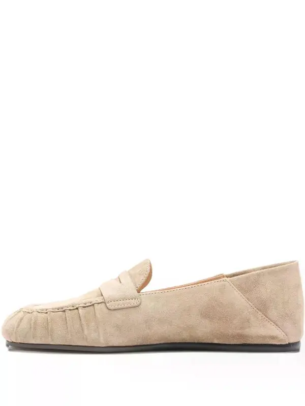 STUART WEITZMAN Brooks Pleated Penny Loafers - Neutrals