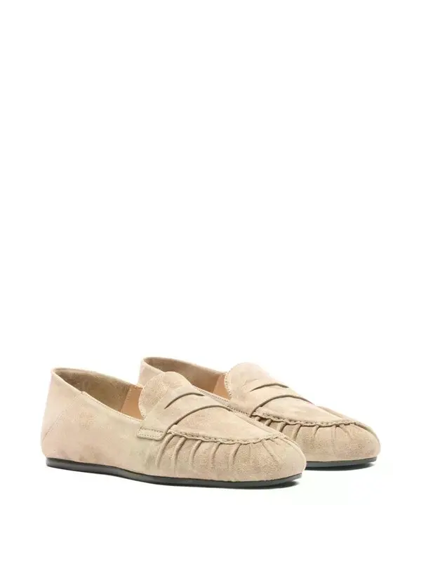 STUART WEITZMAN Brooks Pleated Penny Loafers - Neutrals