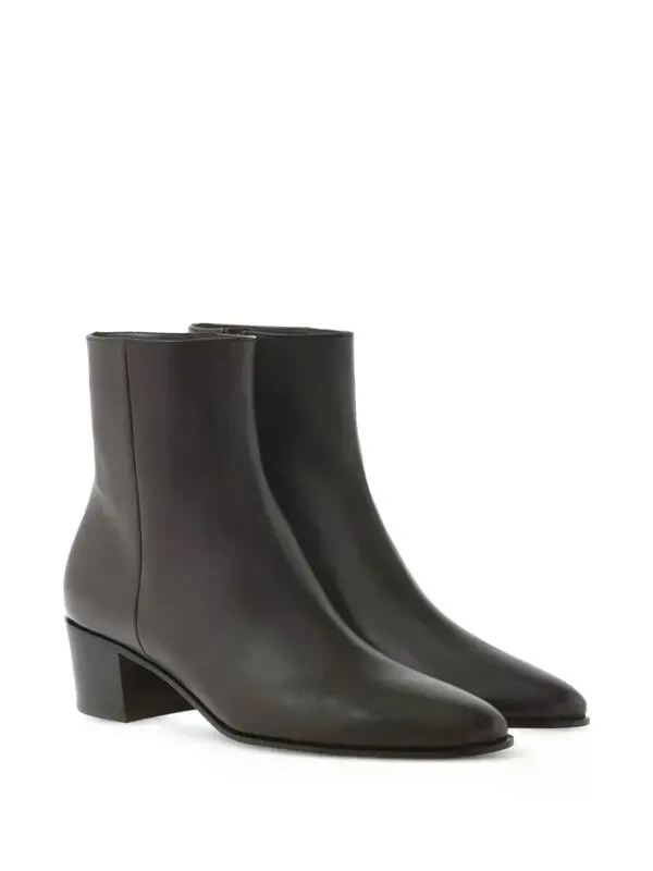 GIANVITO ROSSI Zip-detail Leather Ankle Boots - Brown