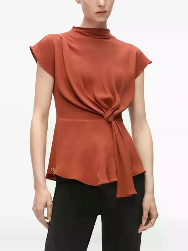 Karl Lagerfeld Asymmetrical Draped Top