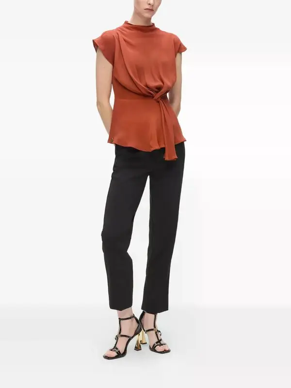 Karl Lagerfeld Asymmetrical Draped Top