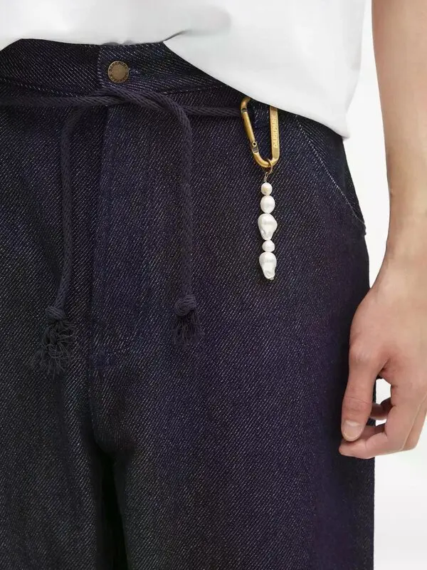 DARKPARK Drawstring Pearl-embellished Jeans