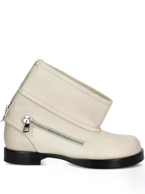 JW Anderson 30mm Zip-detail Boots - Neutrals