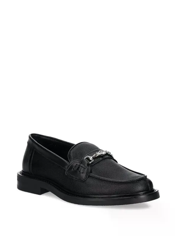 Filling Pieces Chain-detail Leather Loafers