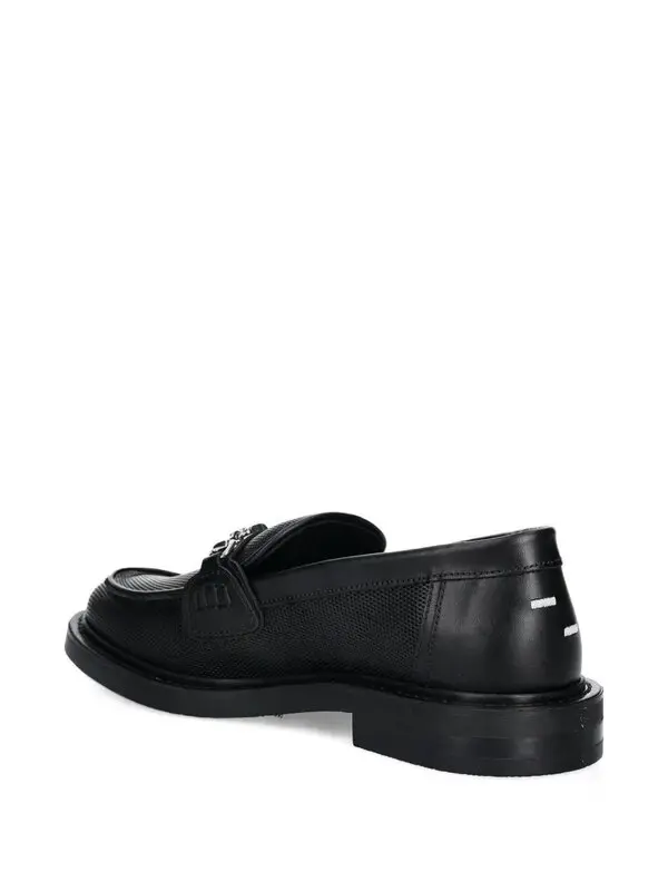 Filling Pieces Chain-detail Leather Loafers