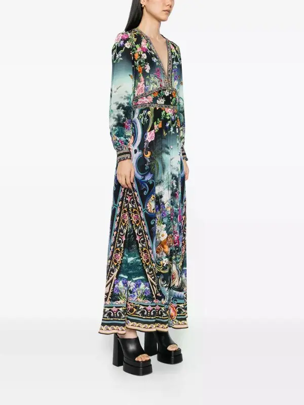 Camilla Basked In Baroque Dress - Blue