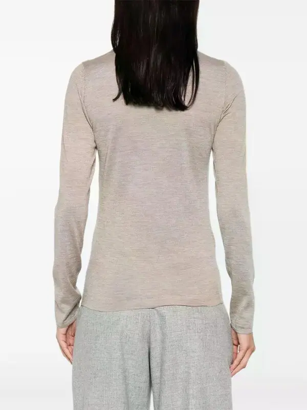 Brunello Cucinelli Long-sleeve Round-neck Sweater - Neutrals