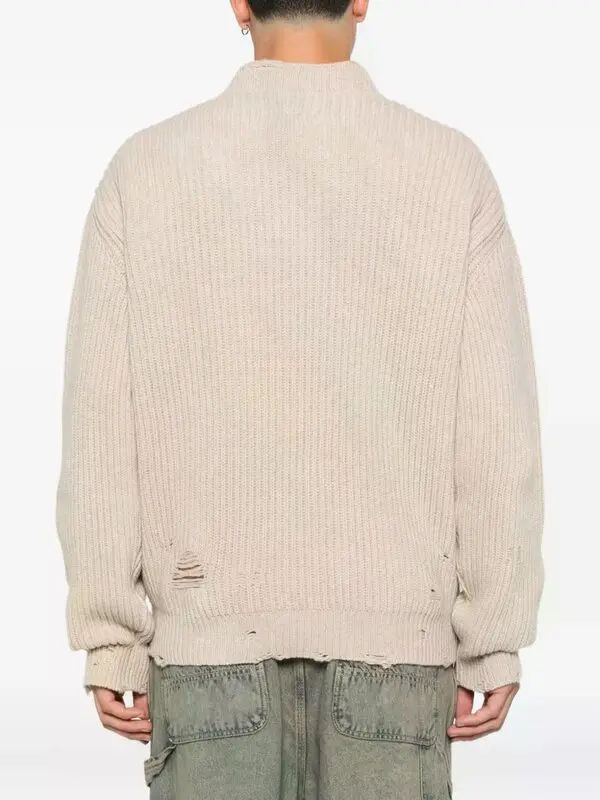MAISON MARGIELA V-neck Ribbed Knit Sweater