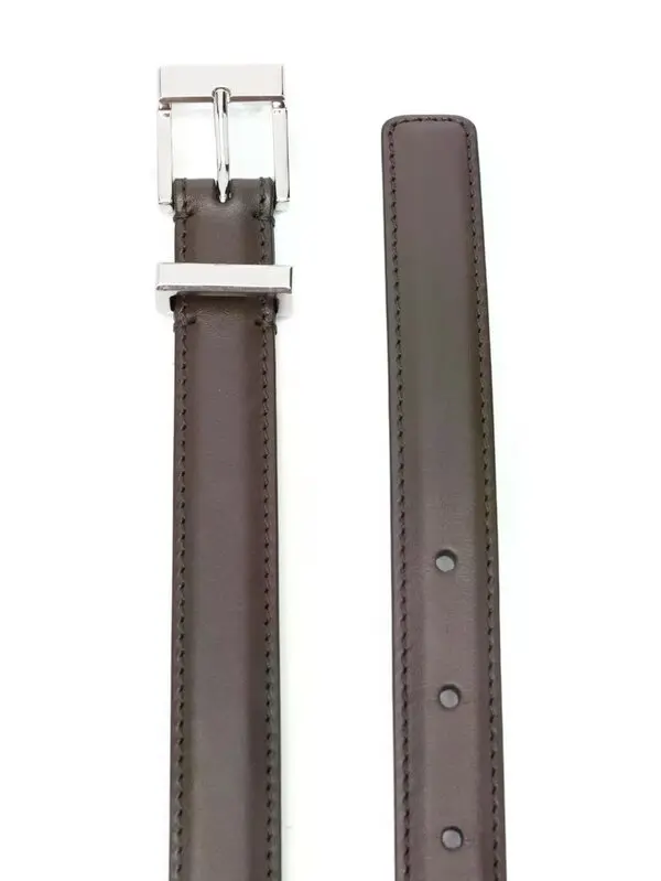 Khaite Leather Square-buckle Belt