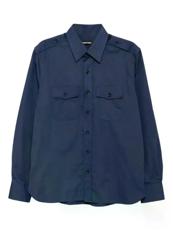 TOM FORD Military Shirt - Blue