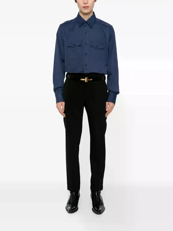 TOM FORD Military Shirt - Blue