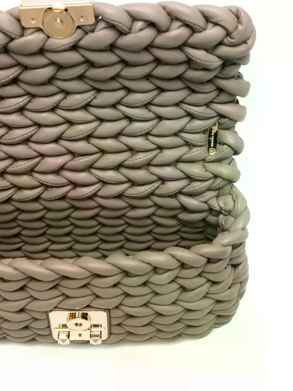 Michael Kors Braided Leather Shoulder Bag - Neutrals