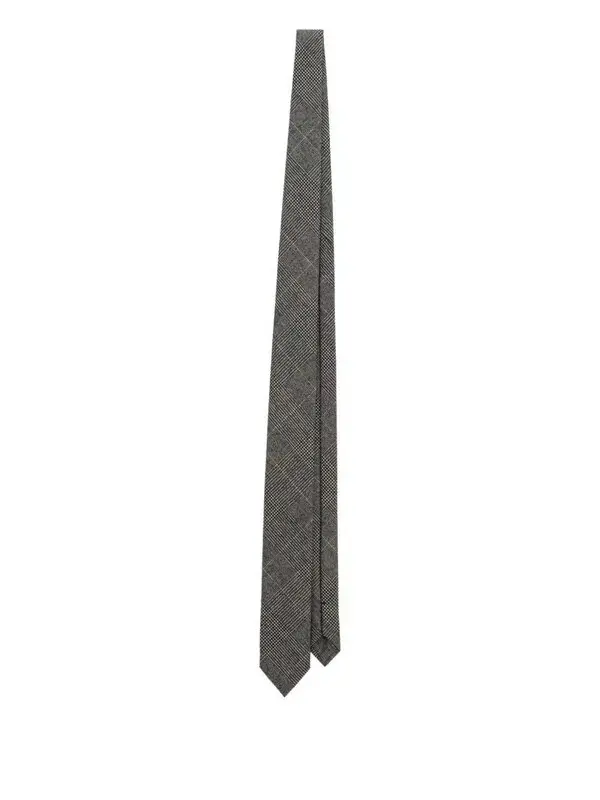 Dolce & Gabbana Checked Neck Tie - Grey