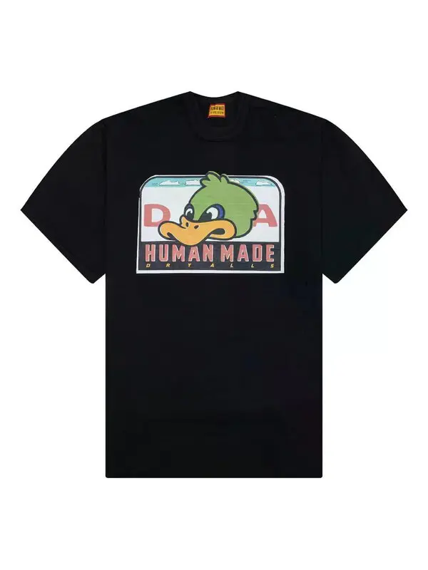 HUMAN MADE Duck-print Cotton T-shirt - Black
