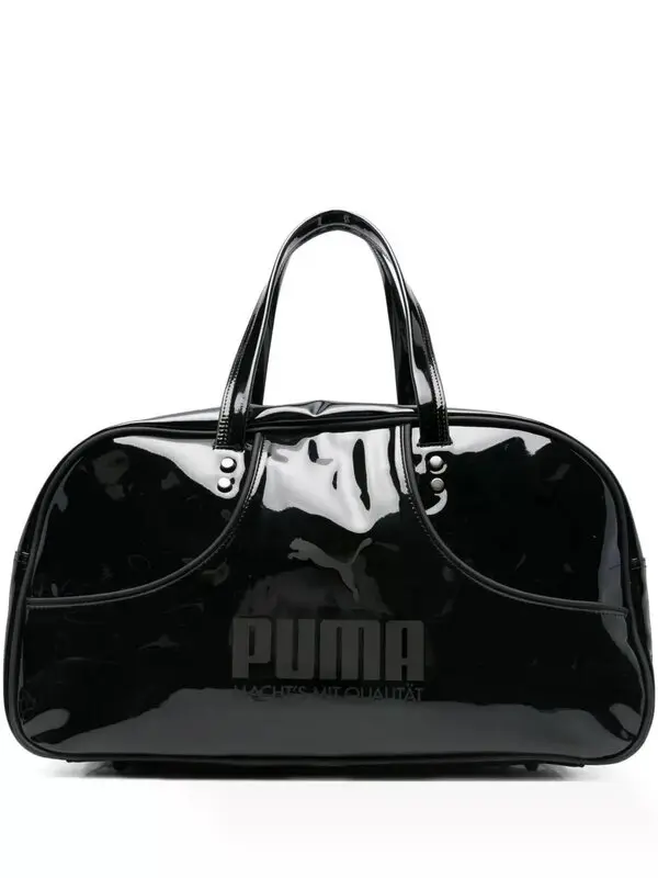 PUMA 1976 Grip Patent-leather Holdall - Black