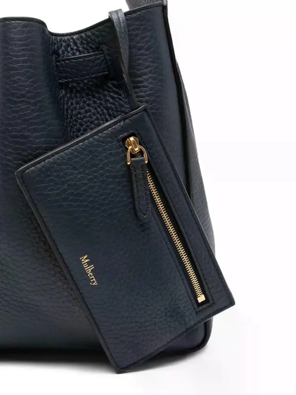 Mulberry Lyra Drawstring Leather Bucket Bag