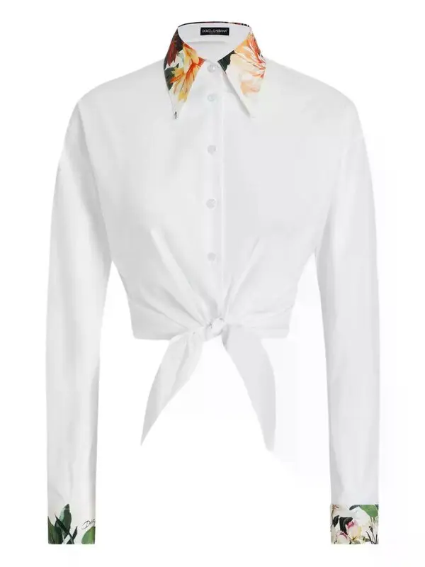 Dolce & Gabbana Floral-print Poplin Shirt