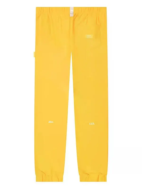 ADVISORY BOARD CRYSTALS Sphene Embroidered-number Track Pants - Yellow