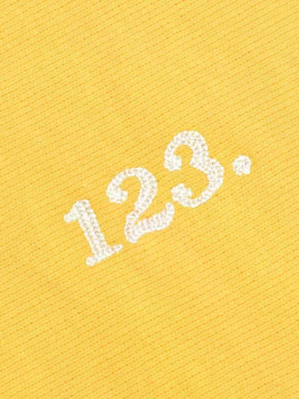 ADVISORY BOARD CRYSTALS Sphene Embroidered-number Track Pants - Yellow