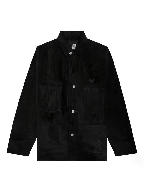 Needles X Smith's Butterfly-embroidered Corduroy Jacket - Black