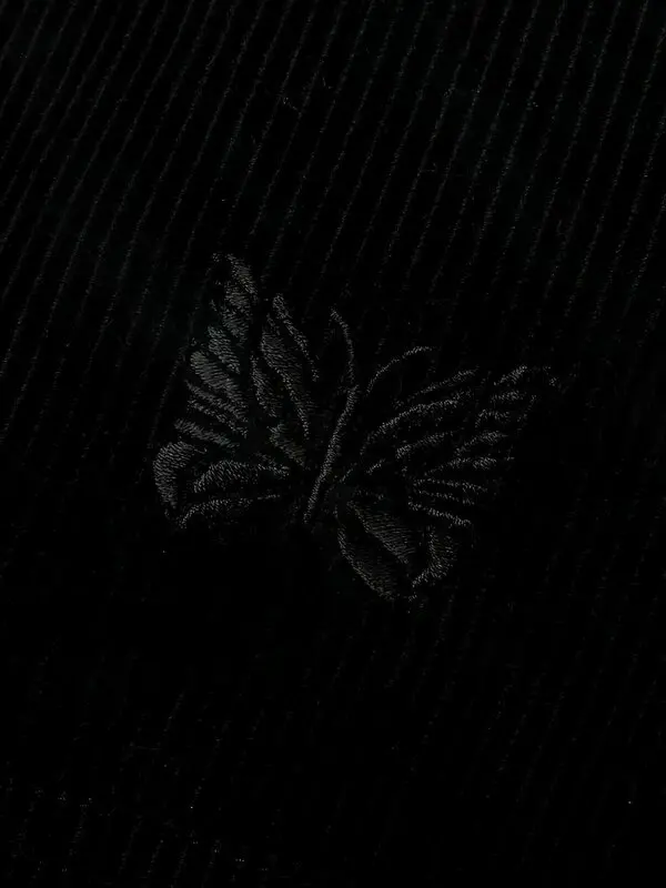 Needles X Smith's Butterfly-embroidered Corduroy Jacket - Black
