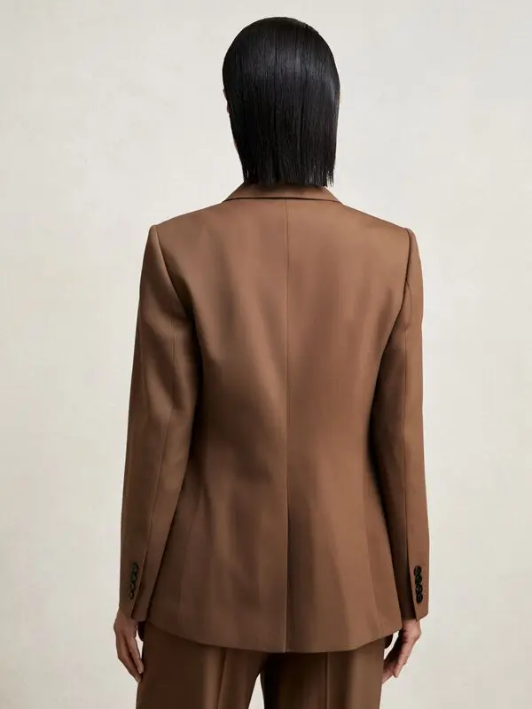 REISS Solene Petite Wool-blend Double-breasted Suit Blazer